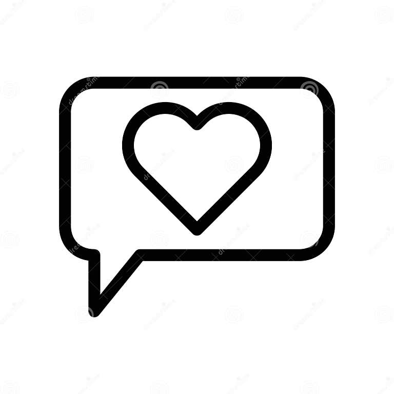 Comment Icon Linear Logo Mark in Black and White Stock Vector ...