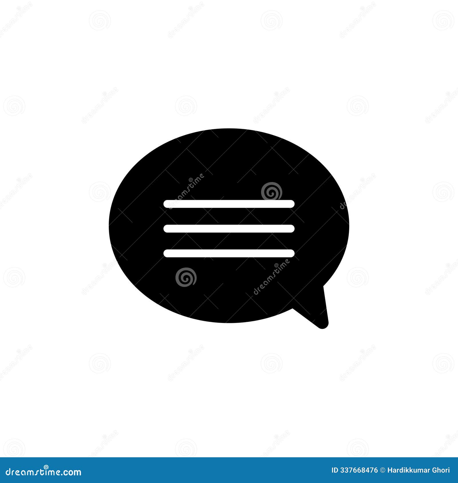 Comment Icon Set. Talk Speech Message Bubble Vector Symbol. Feedback ...