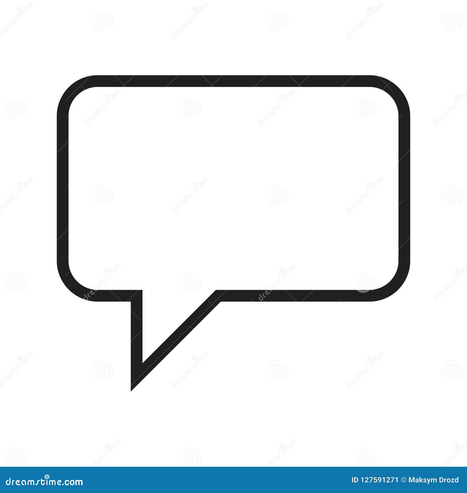 Comment icon vector stock vector. Illustration of speak - 127591271