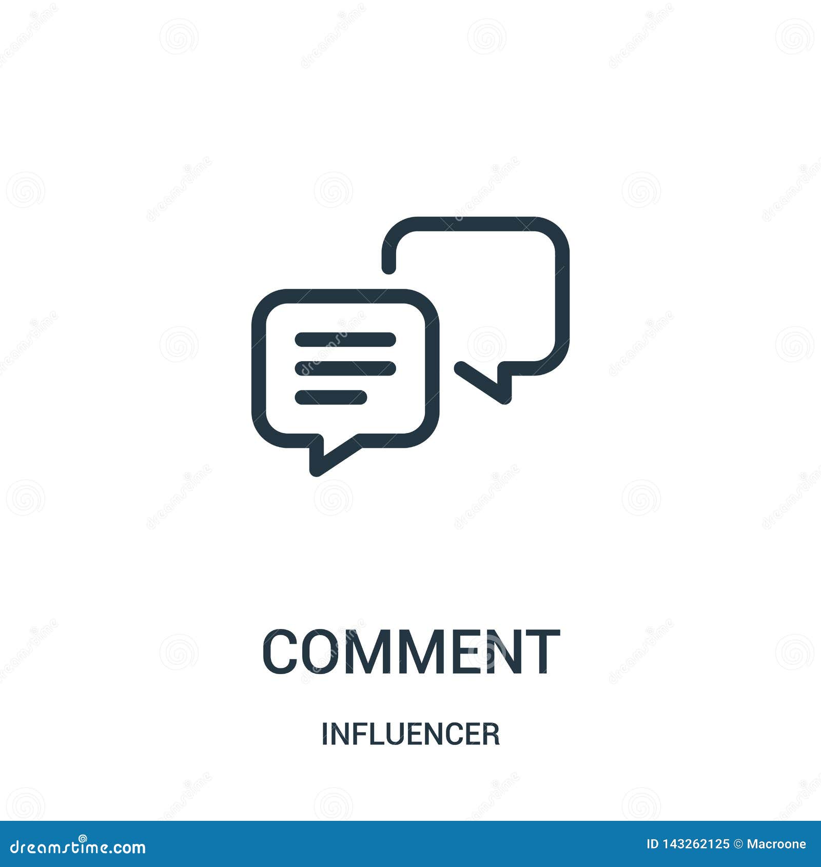 Comment Icon Vector from Influencer Collection. Thin Line Comment ...