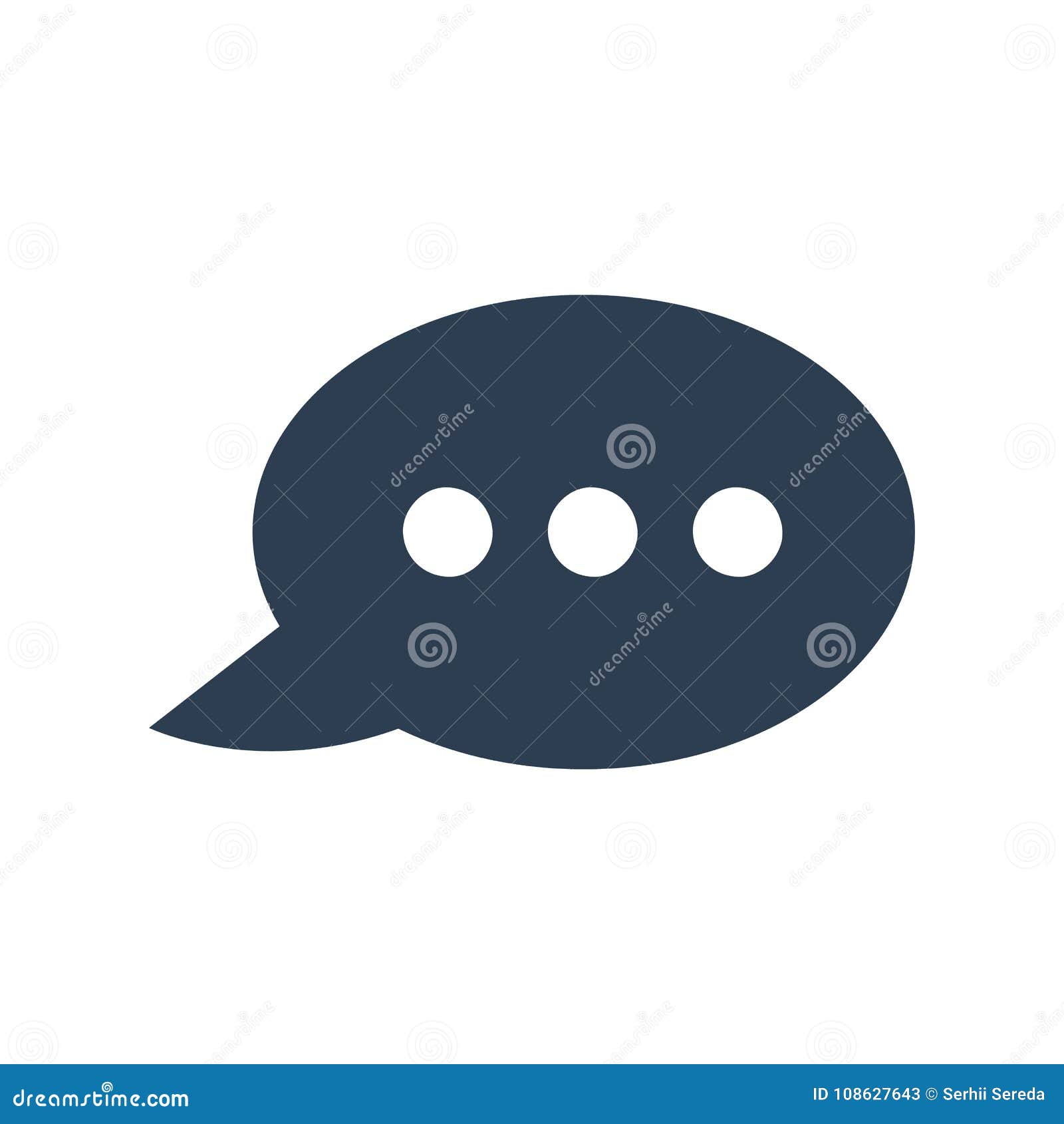 Comment Icon on White Background. Stock Illustration - Illustration of ...