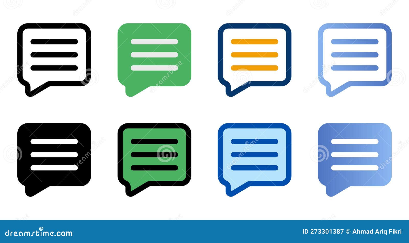 Comment Icons in Different Style. Comment Icons. Different Style Icons ...