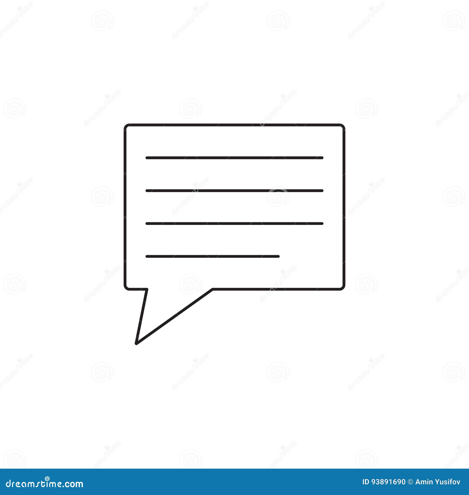 Comment Line Icon, Speech Bubbles, Vector Graphics Stock Vector ...