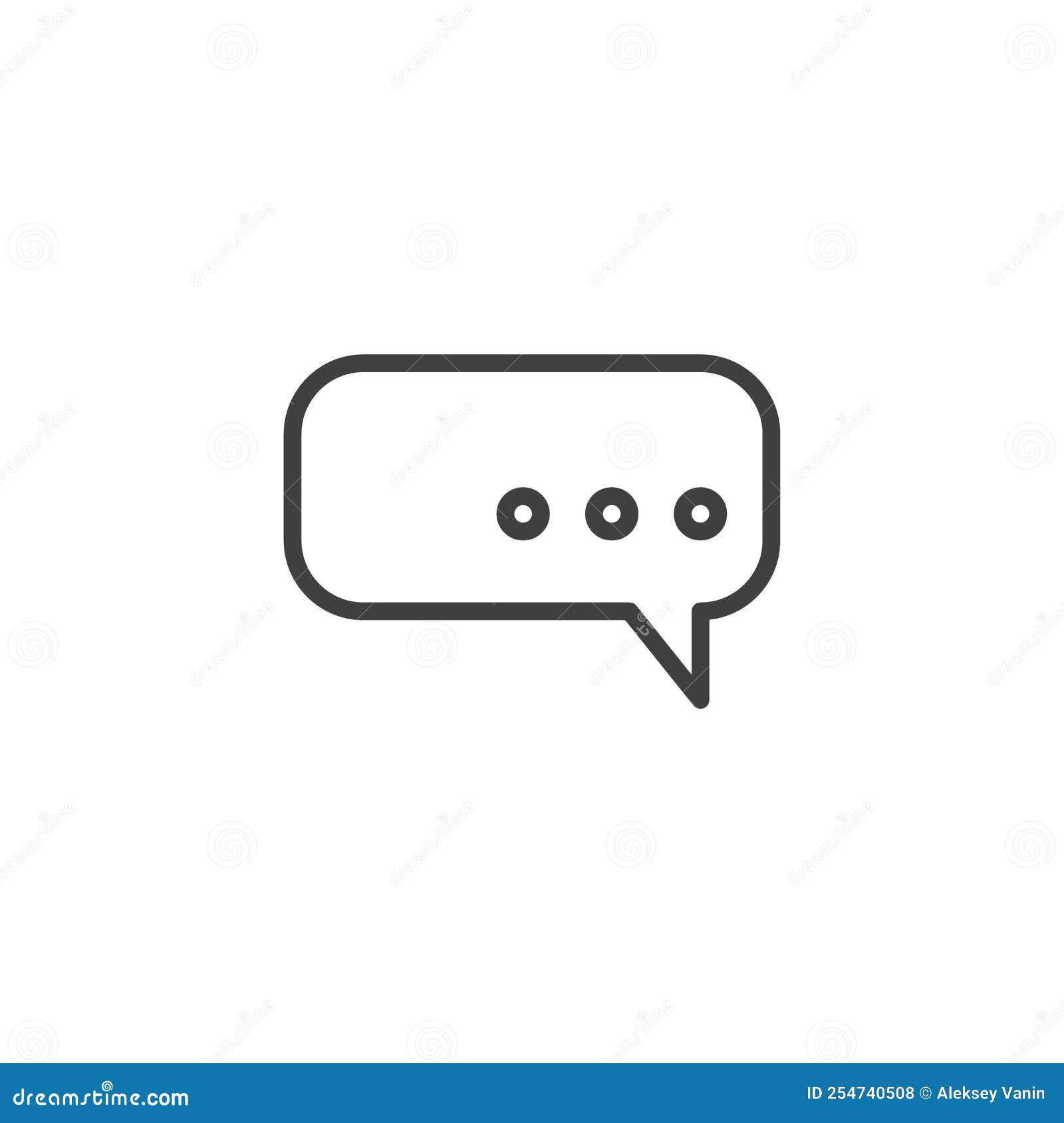 Comment message line icon stock vector. Illustration of shape - 254740508