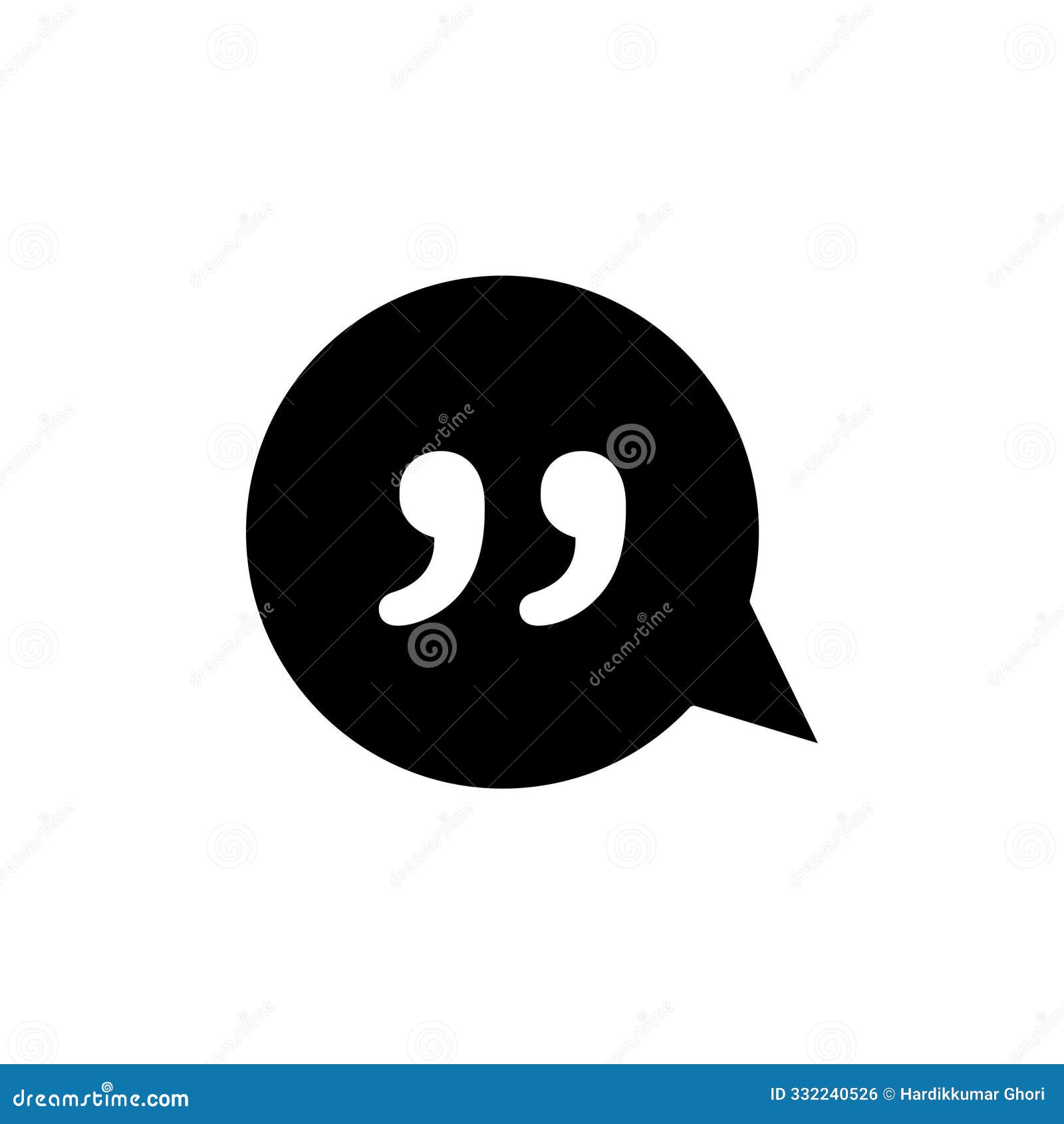 Comment Quote Icon Set. Definition or Description Vector Symbol ...