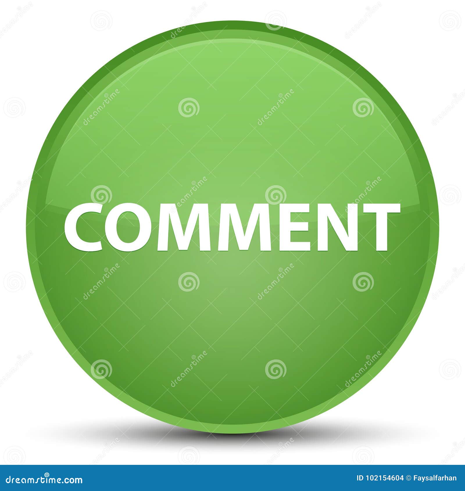 Comment Special Soft Green Round Button Stock Illustration ...
