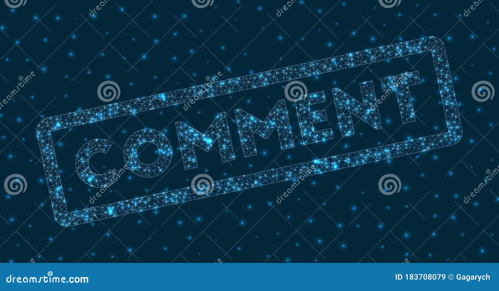 Comment Word in Digital Style. Stock Vector - Illustration of grid ...