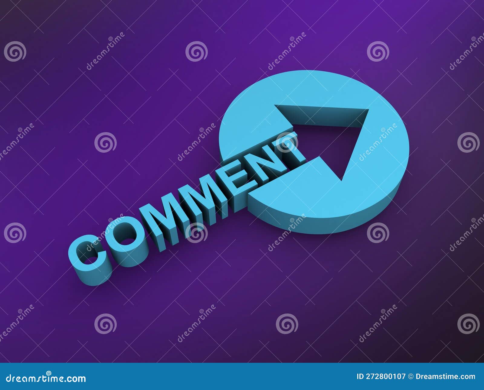 Comment word on purple stock illustration. Illustration of circular ...