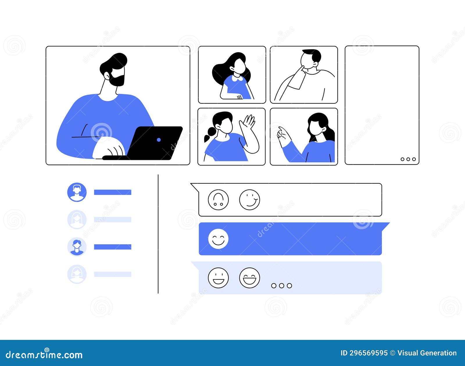 Comment on Work Abstract Concept Vector Illustration. Stock Vector ...