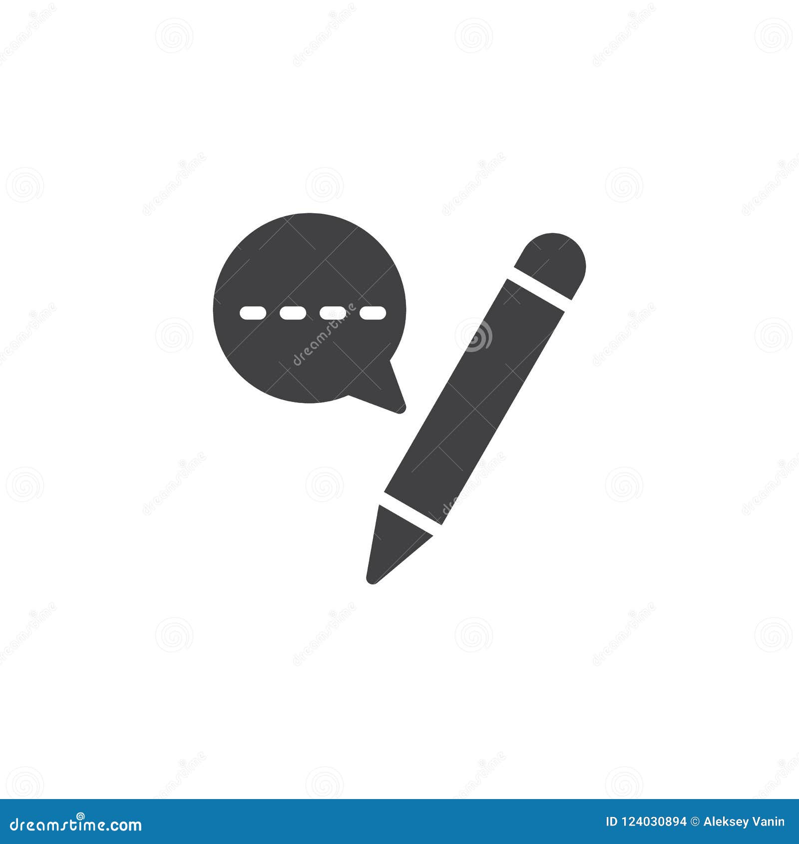 Comment Writing Vector Icon Stock Vector - Illustration of single ...