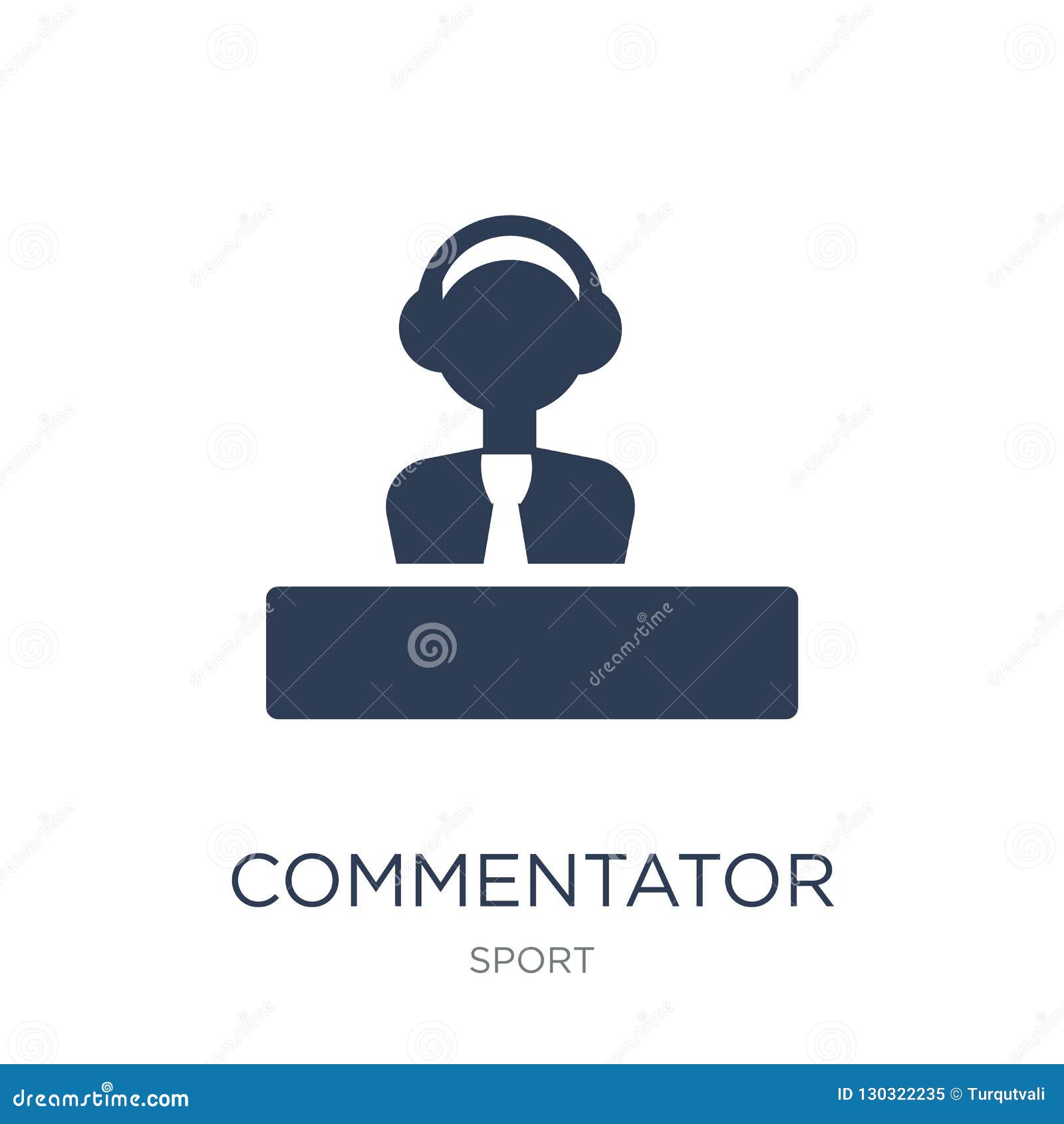Commentator Icon. Trendy Flat Vector Commentator Icon On White B ...