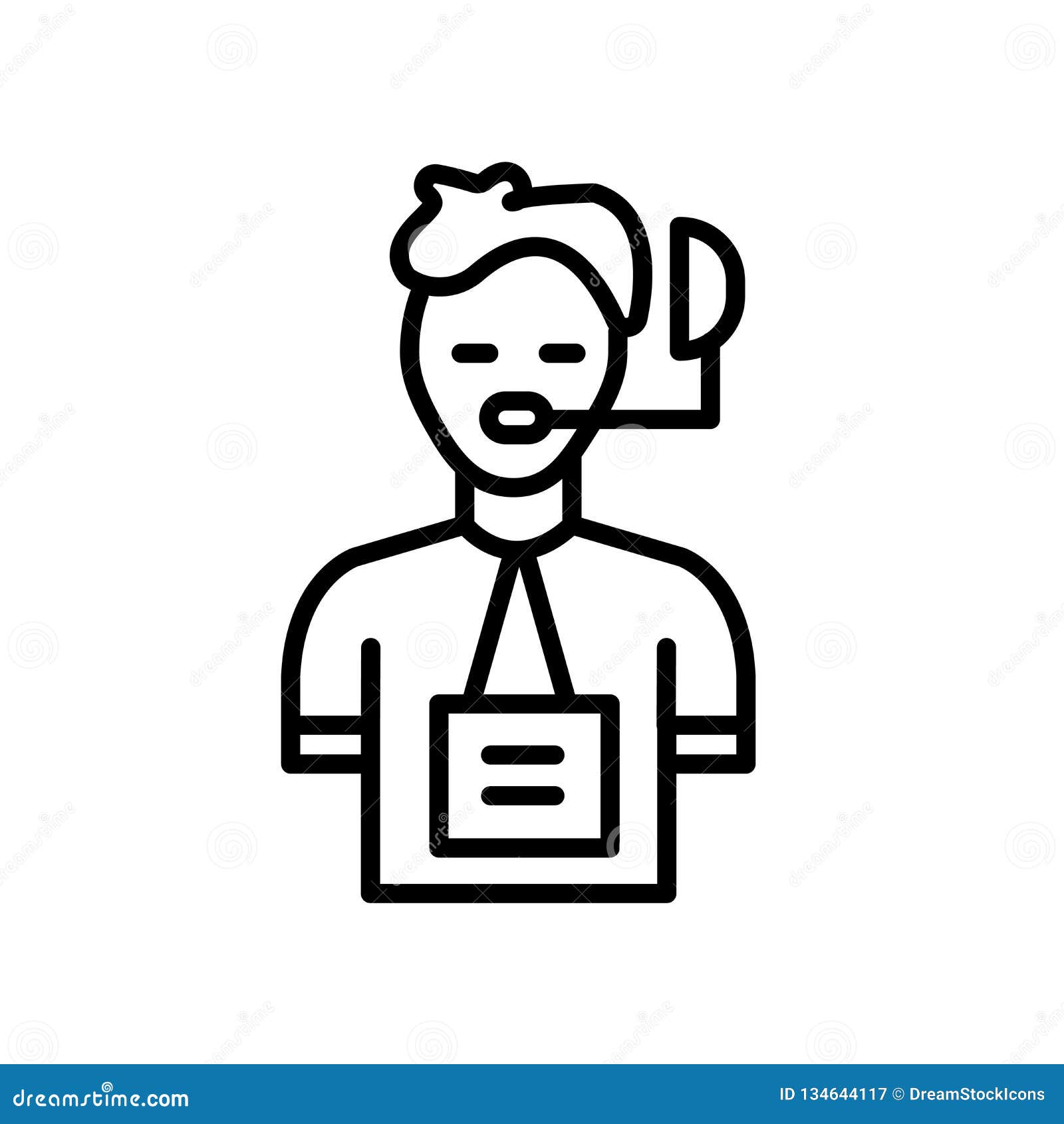 Commentator Linear Icon. Modern Outline Commentator Logo Concept ...