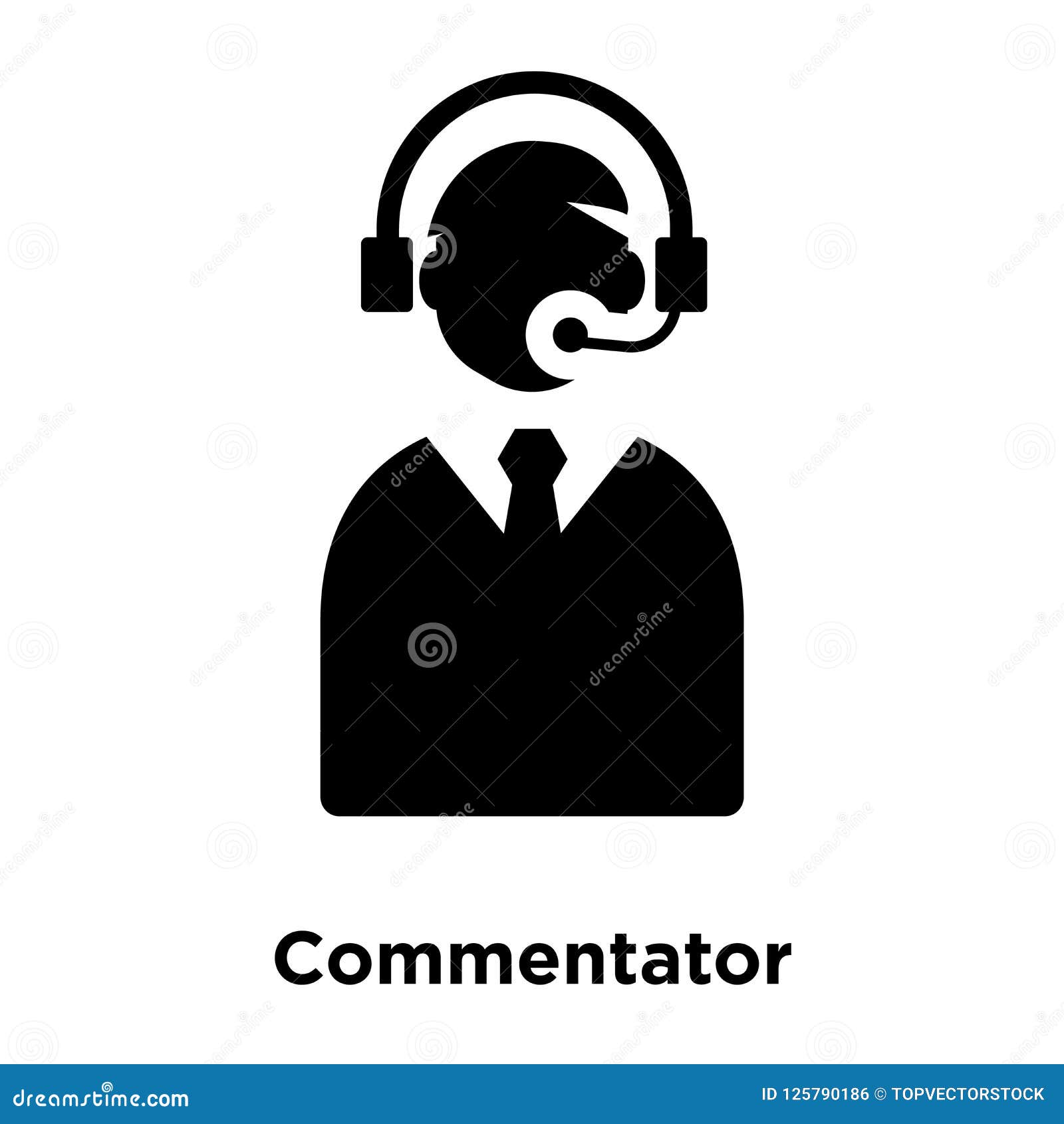 Commentator Icon Vector Isolated on White Background, Logo Concept of ...