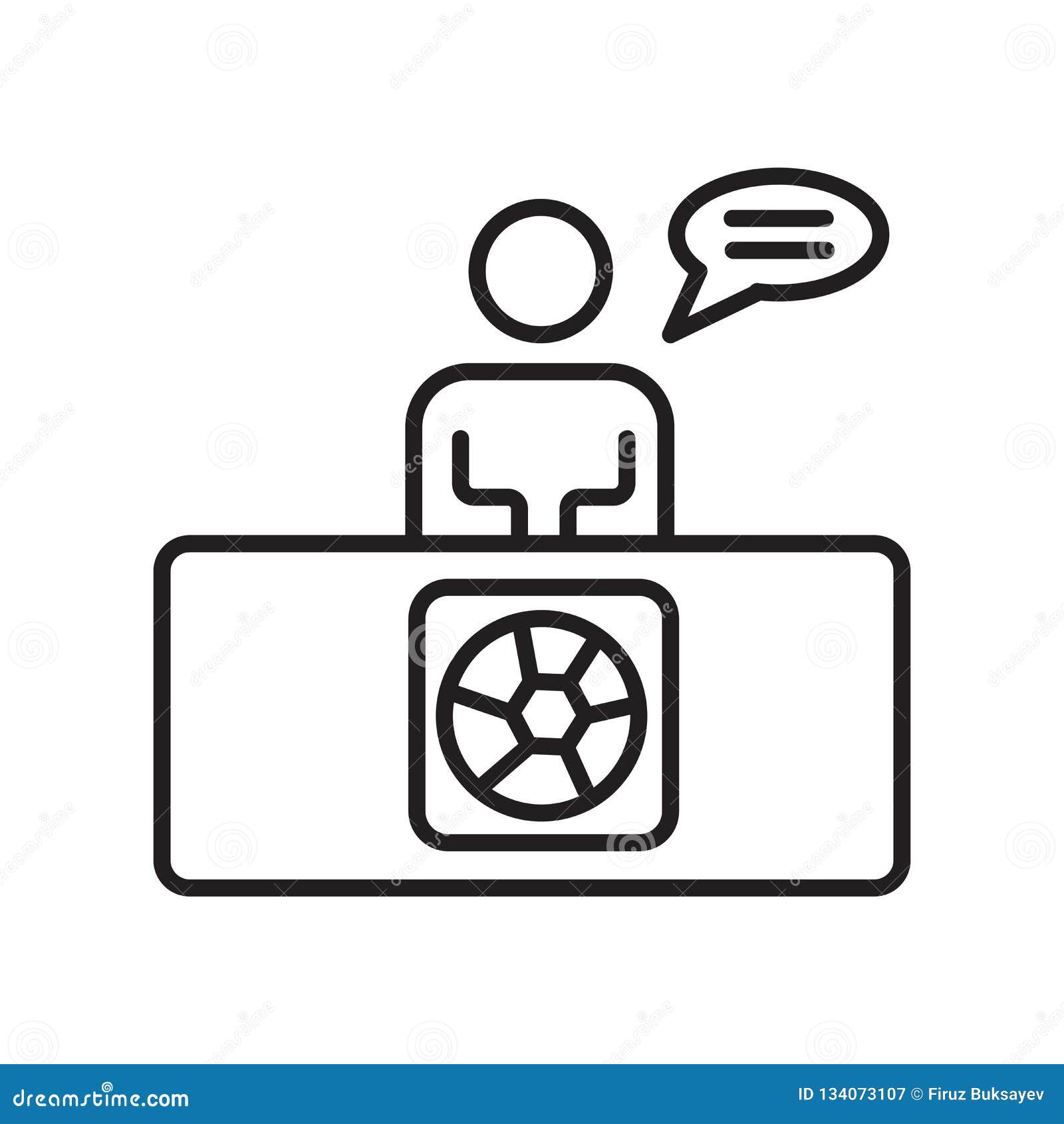 Commentator Linear Icon. Modern Outline Commentator Logo Concept ...