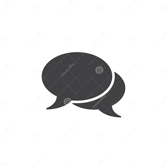 Comments Icon , Speech Bubbles Solid Logo Illustration, Ch Stock ...