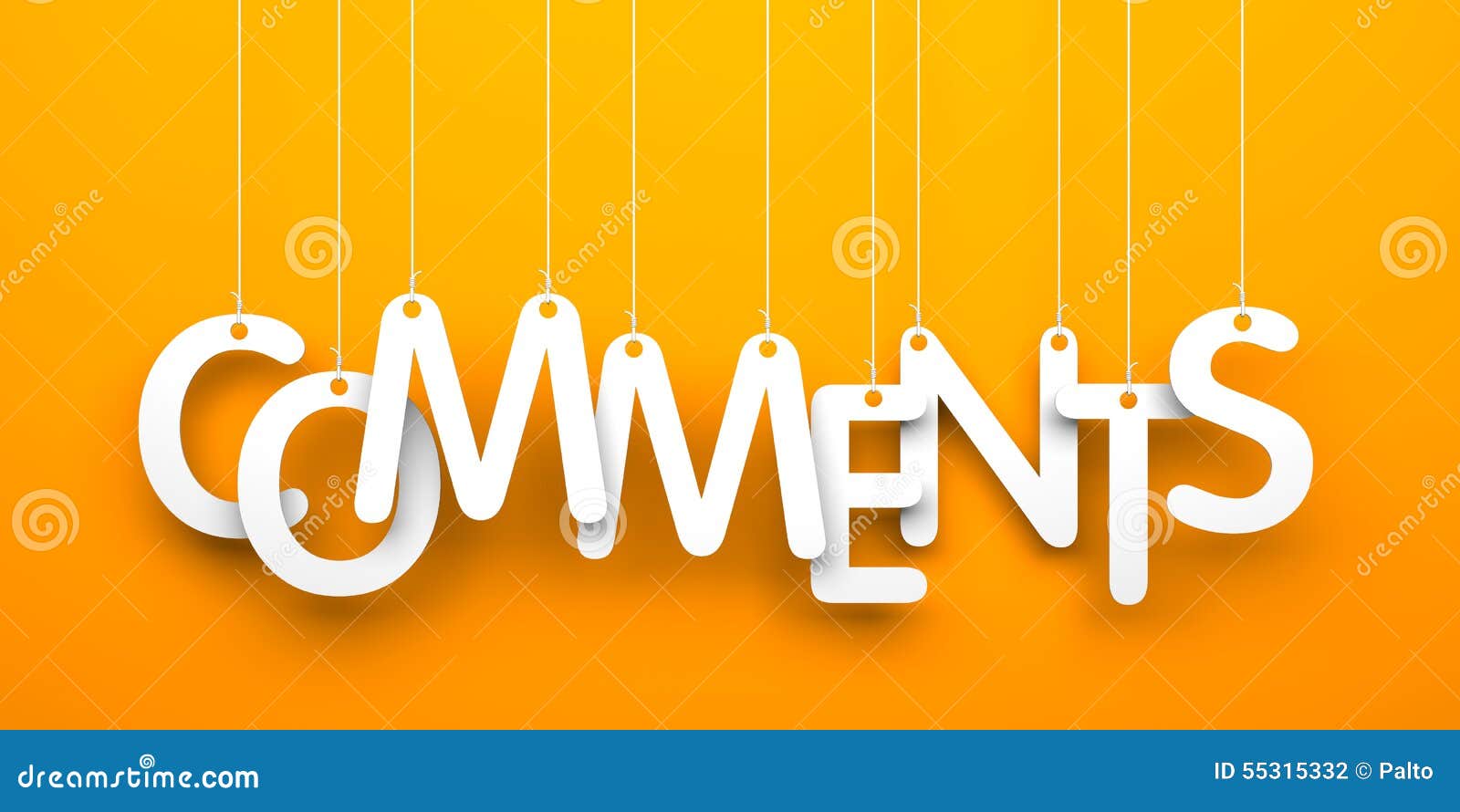 Comments. Text on the String Stock Illustration - Illustration of ...