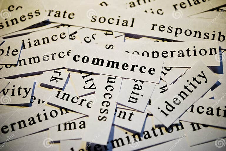 Commerce. Words Related with Business Stock Image - Image of innovation ...