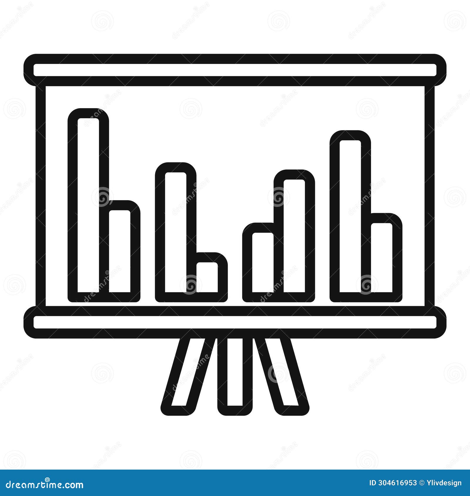 Commerce Graph Banner Icon Outline Vector. Information Chart Stock ...