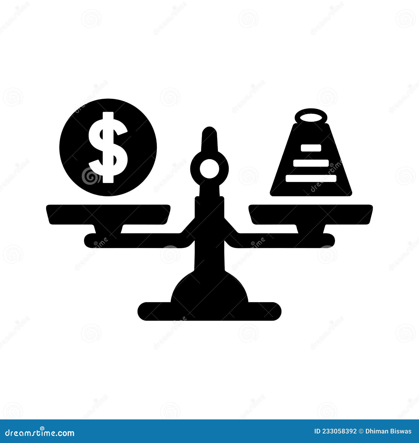 Commerce, Scales, Trading Icon. Black Vector Graphics Stock Vector ...