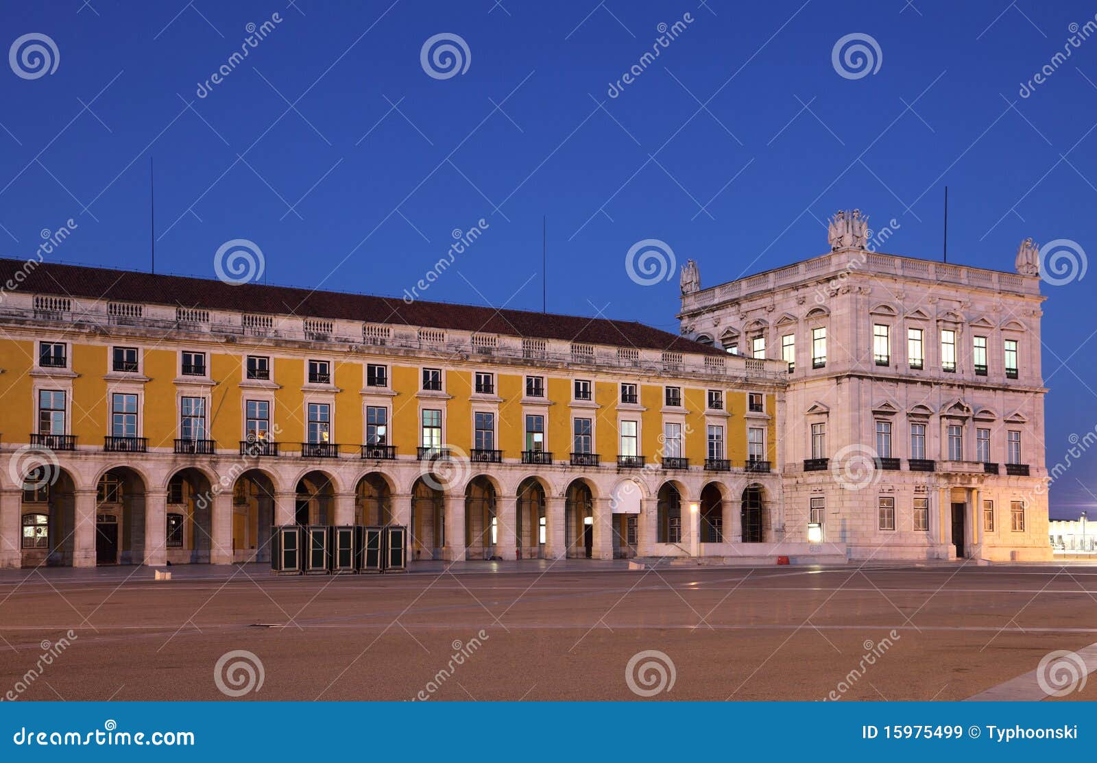 Commerce square, Lisbon stock image. Image of historical - 15975499