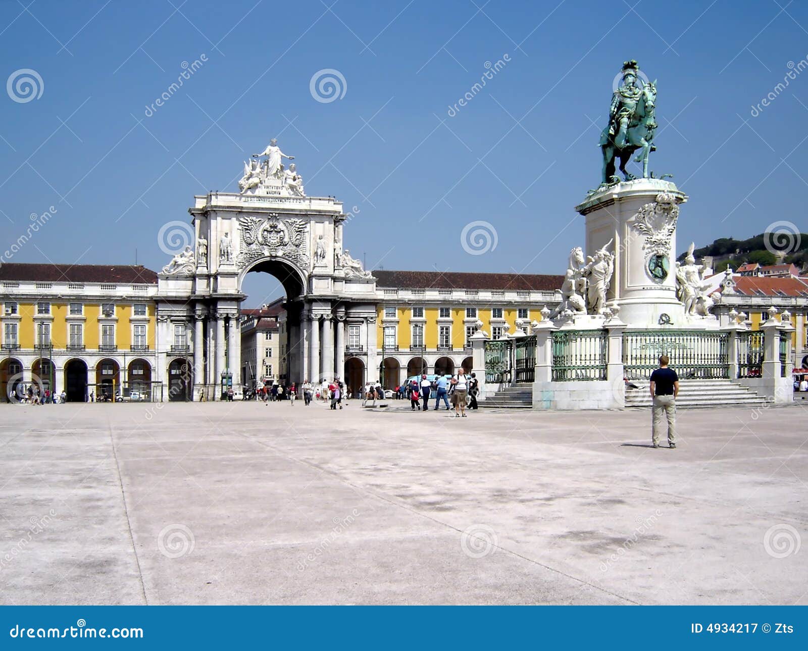 Commerce Square in Lisbon stock image. Image of columns - 4934217