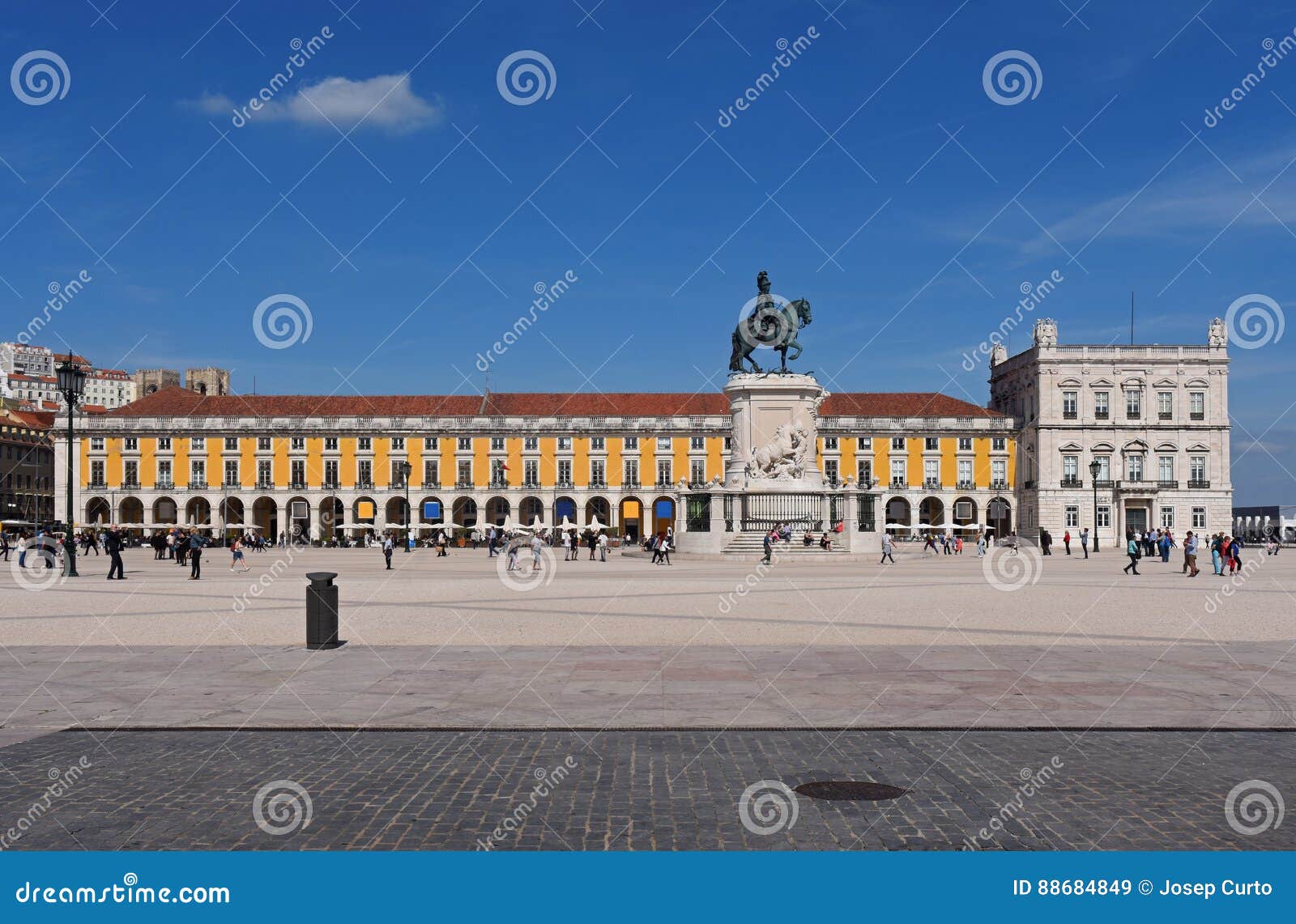 Commerce Square in Lisbon, editorial stock image. Image of square ...