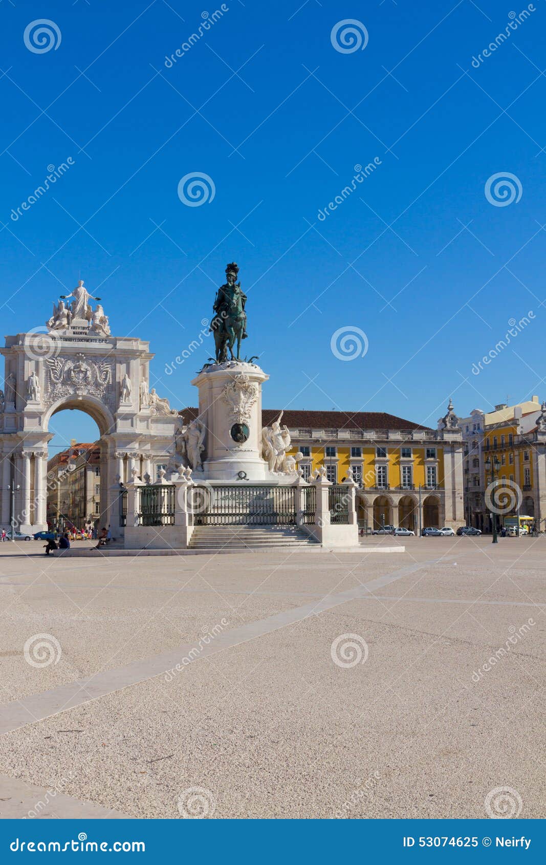 Commerce Square in Lisbon, Portugal Stock Image - Image of lisboa ...