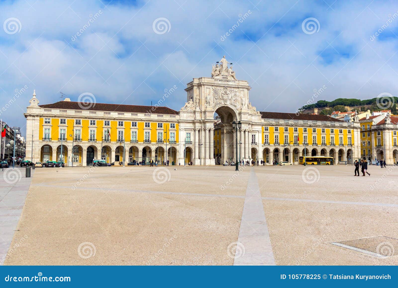 Commerce Square Praca Do Comercio in Lisbon Editorial Image - Image of ...