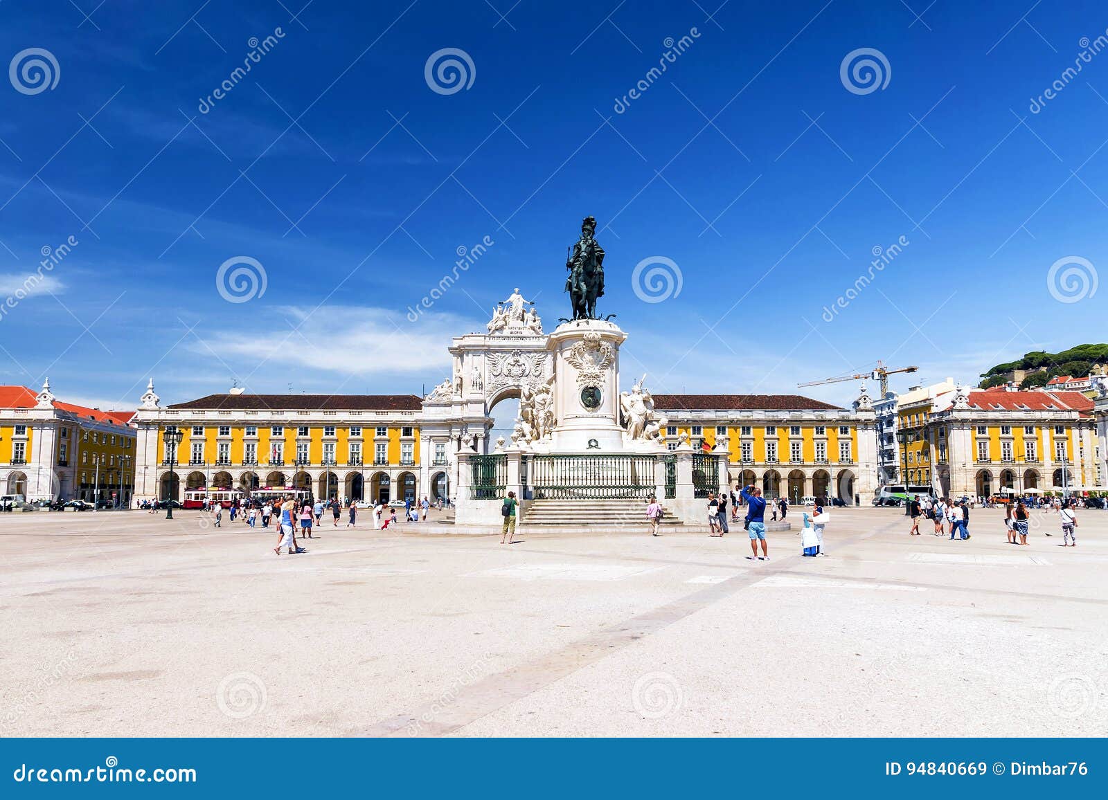 Commerce Square Praca Do Comercio in Lisbon, Portugal Editorial Stock ...