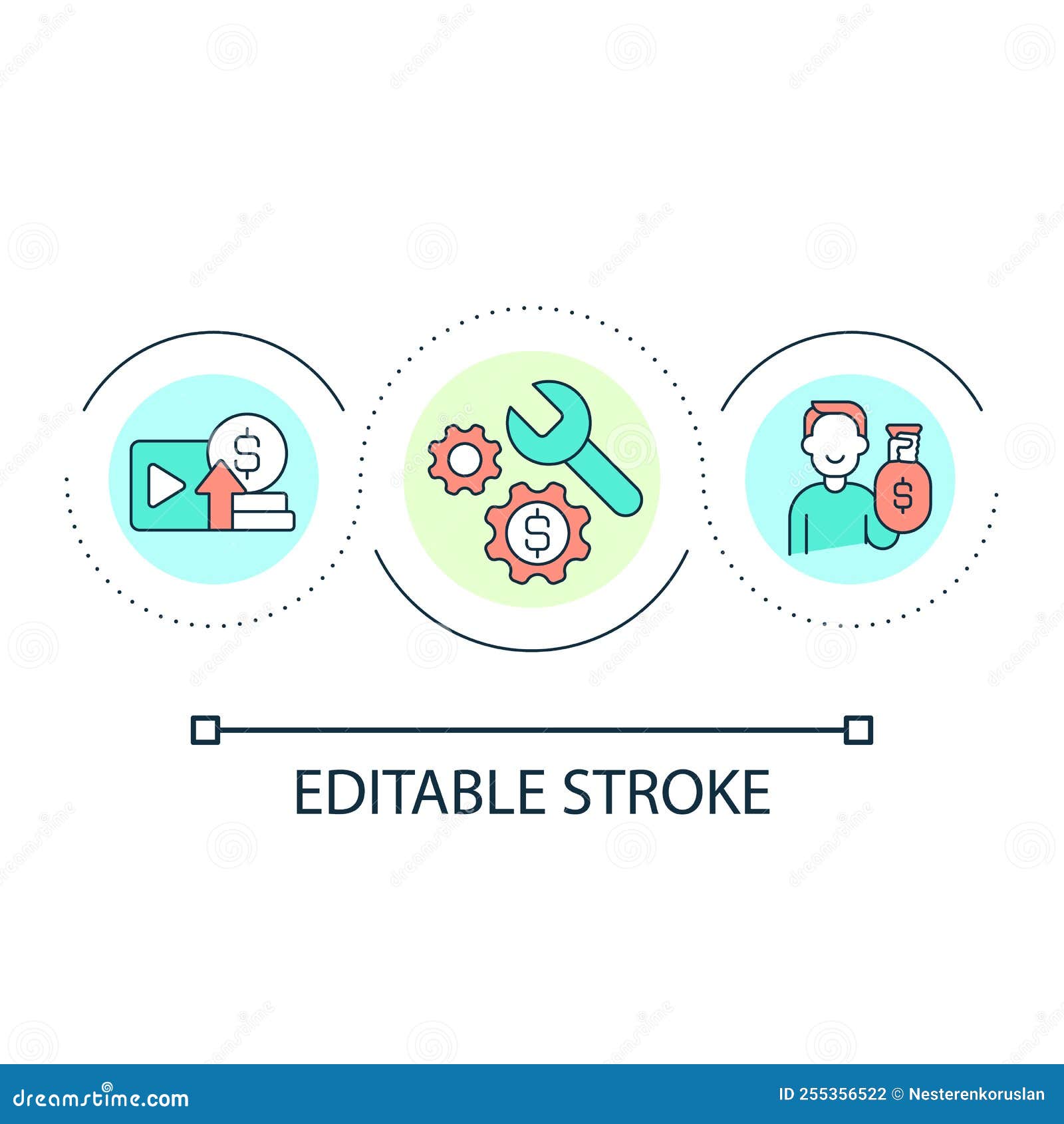 Commerce Tools Loop Concept Icon Stock Vector - Illustration of stroke ...