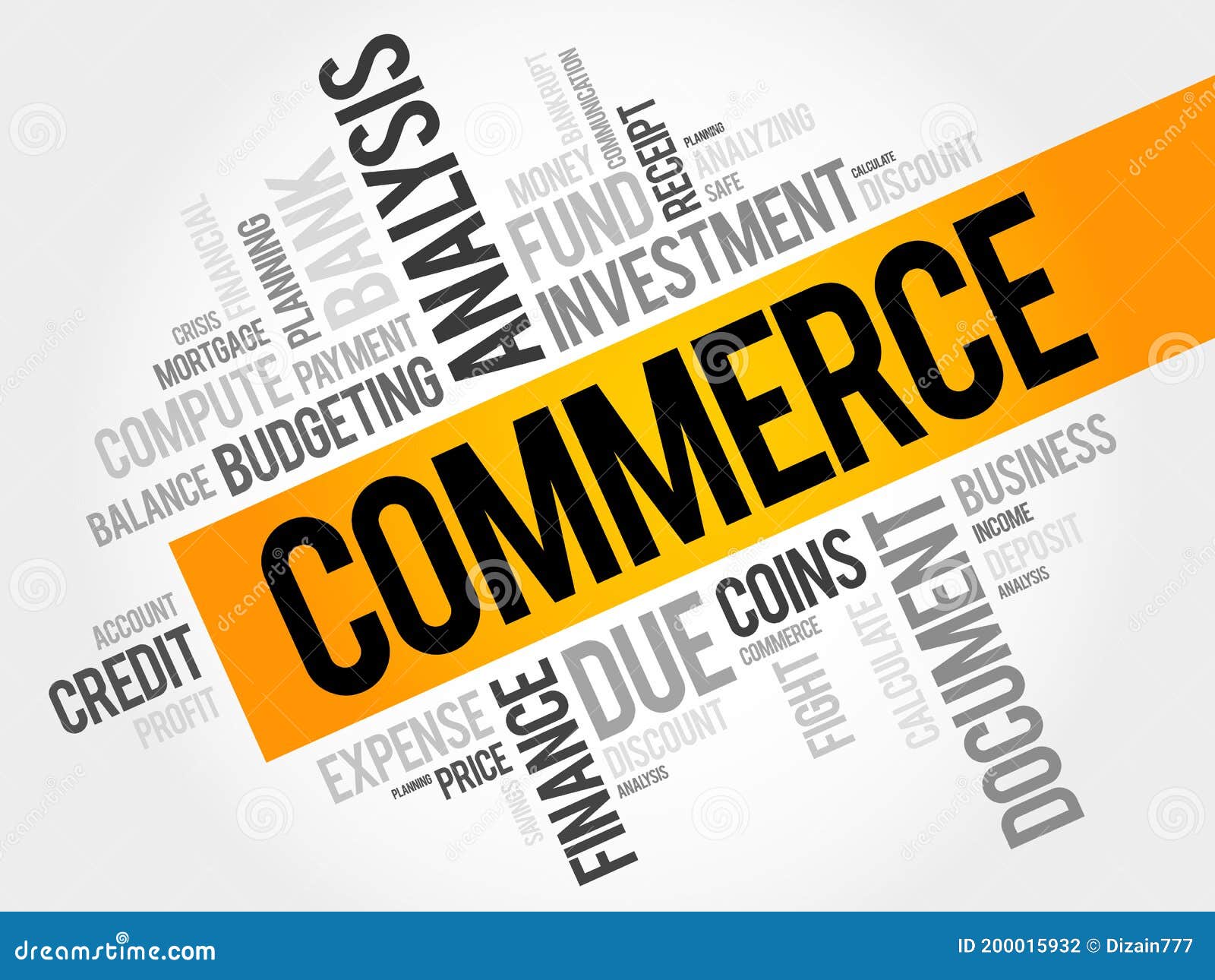 COMMERCE word cloud stock illustration. Illustration of internet ...