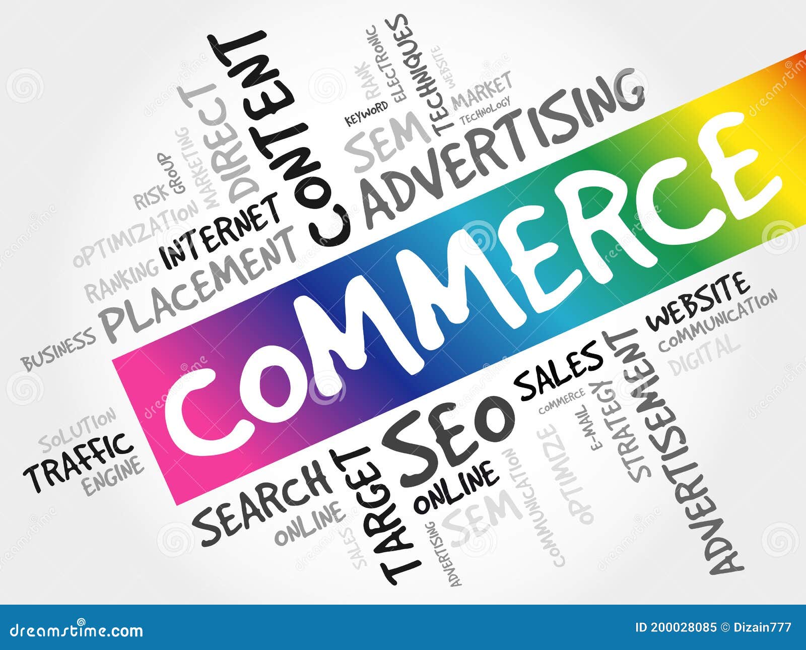 COMMERCE Word Cloud Collage Stock Illustration - Illustration of ...