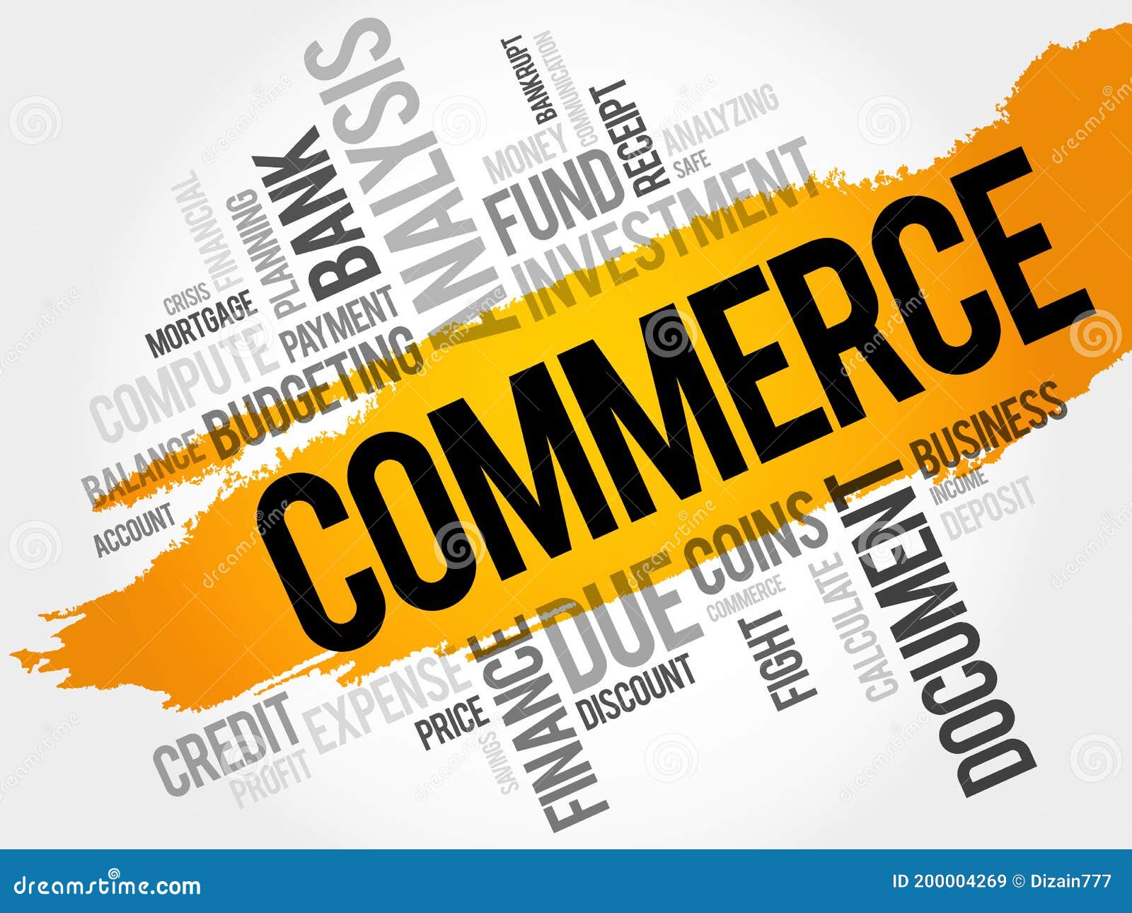 COMMERCE word cloud stock illustration. Illustration of business ...