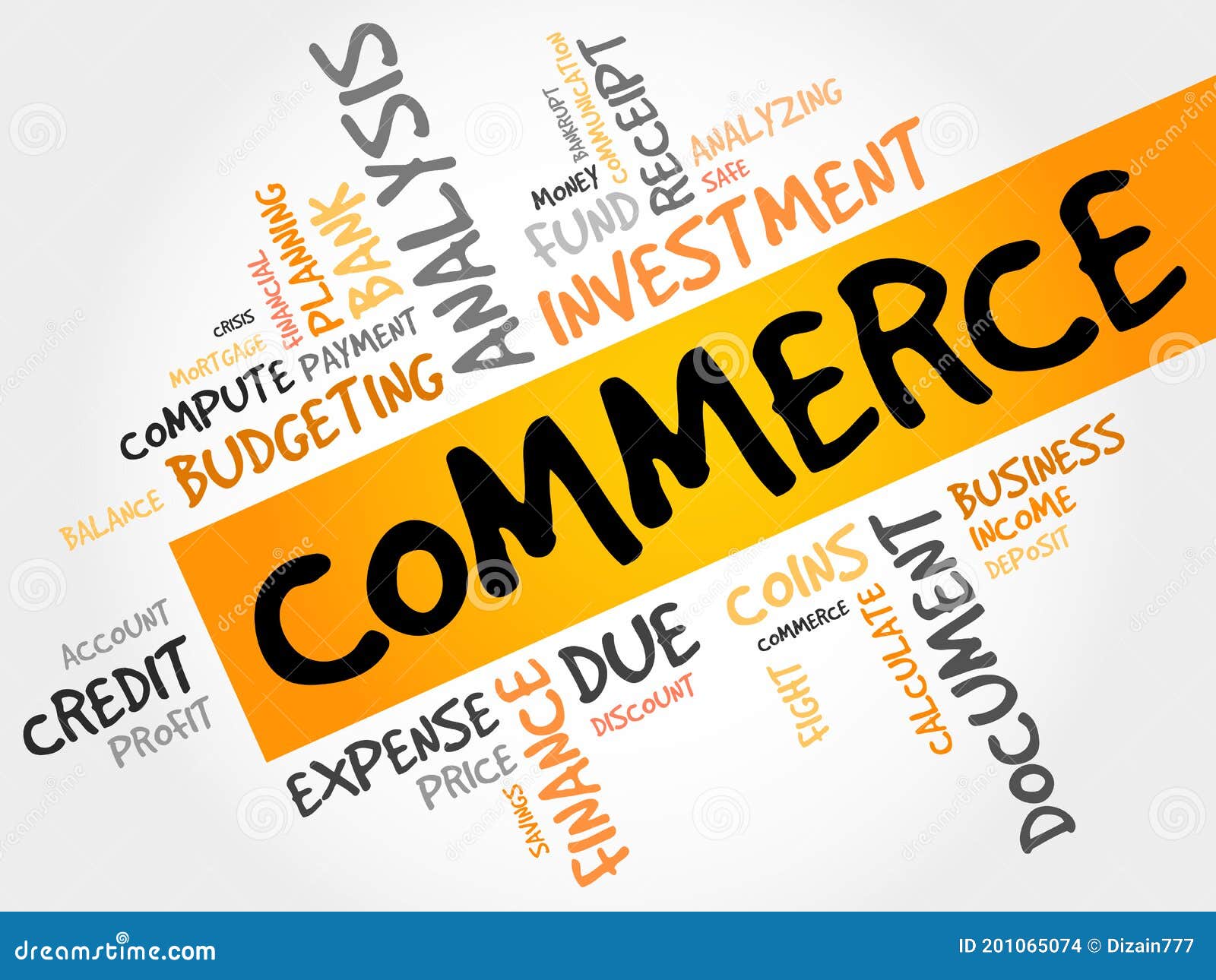 COMMERCE word cloud stock illustration. Illustration of purchase ...