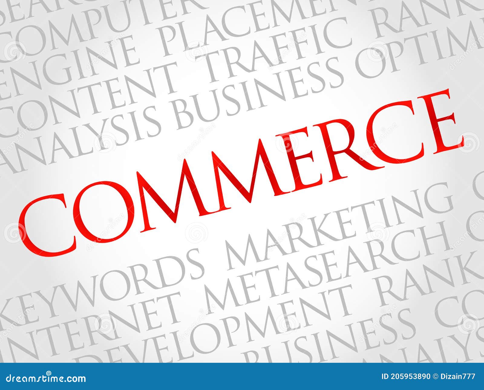 COMMERCE word cloud stock illustration. Illustration of representation ...