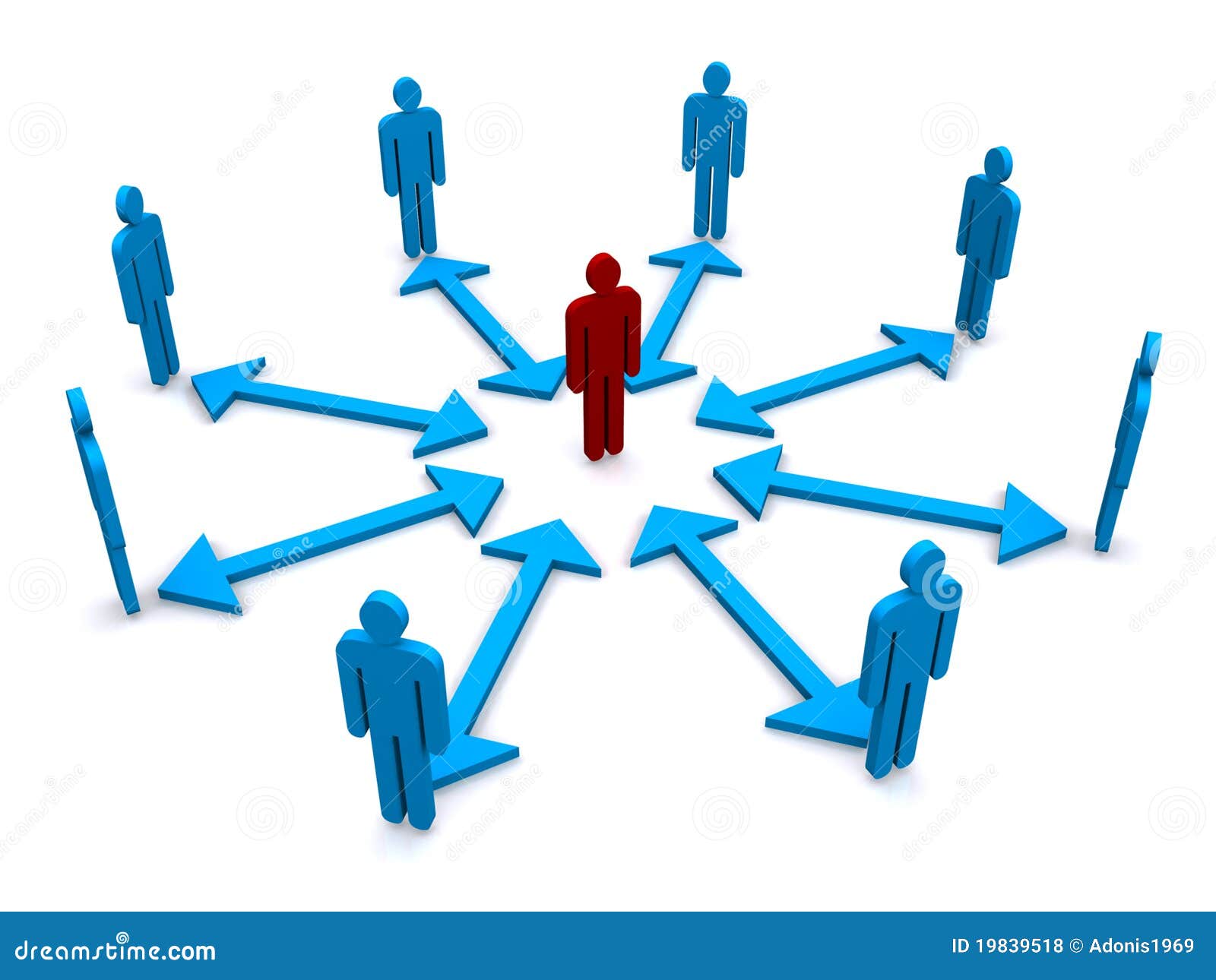 Commerciële teamleider stock illustratie. Illustration of mededeling ...