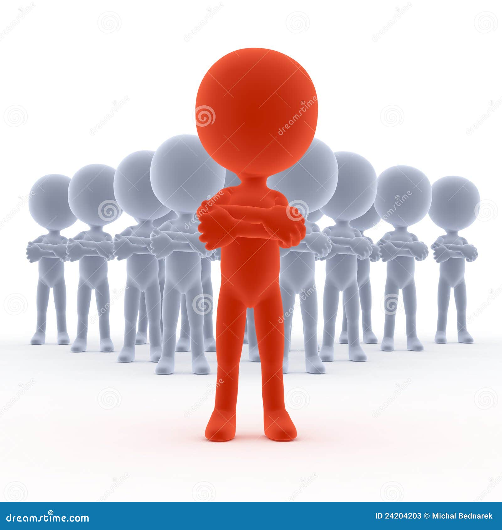 Commerciële Teamleider, Zijn Mensen Stock Illustratie - Illustration of ...