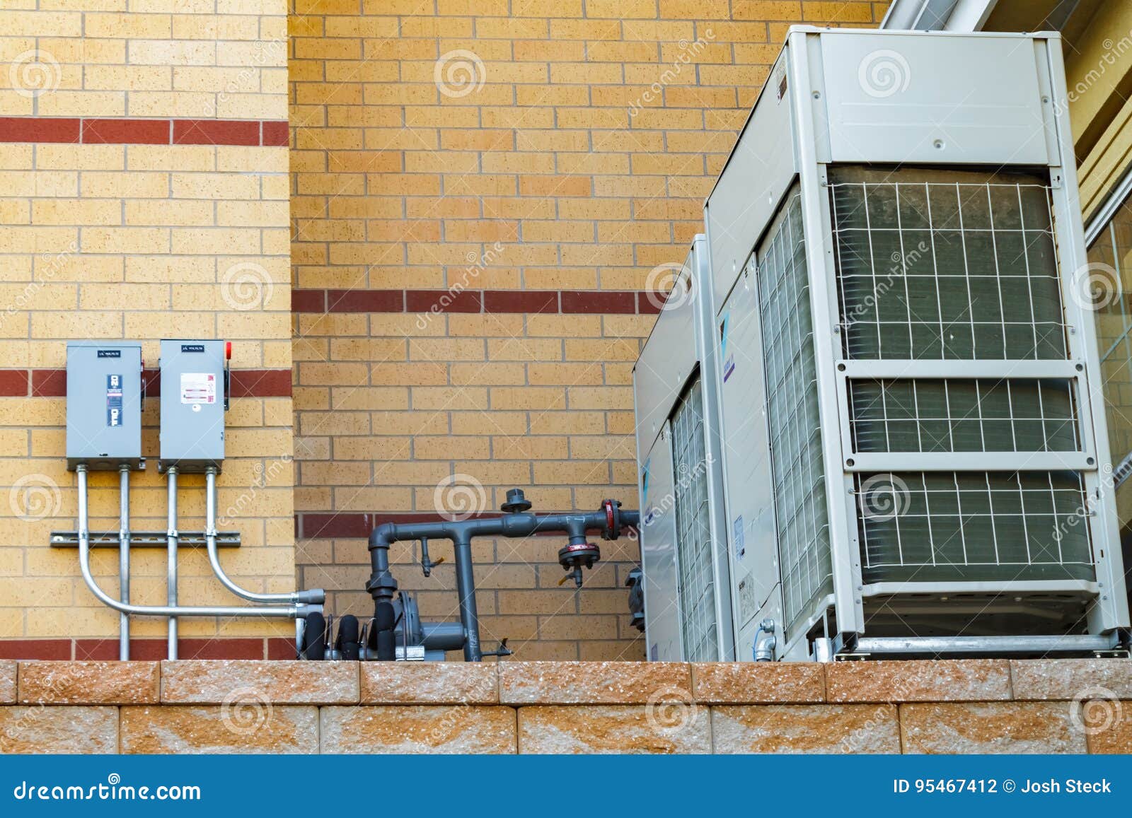 Commercial Air Conditioning Unit Stock Photo - Image of efficiency ...