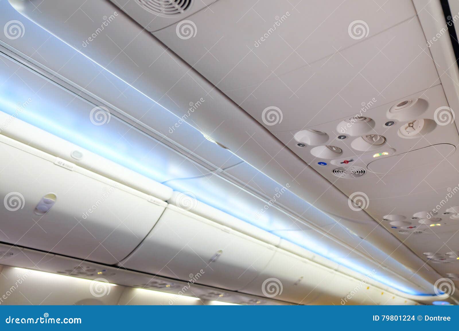 Commercial Aircraft Interior Stock Photo - Image of plastic, crew: 79801224