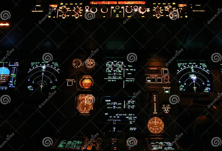 Commercial aircraft panel stock image. Image of cockpit - 2928845
