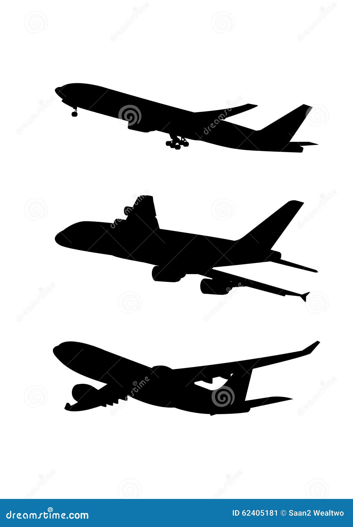 Commercial Aircraft Symbol Shadow Stock Vector - Illustration of ...