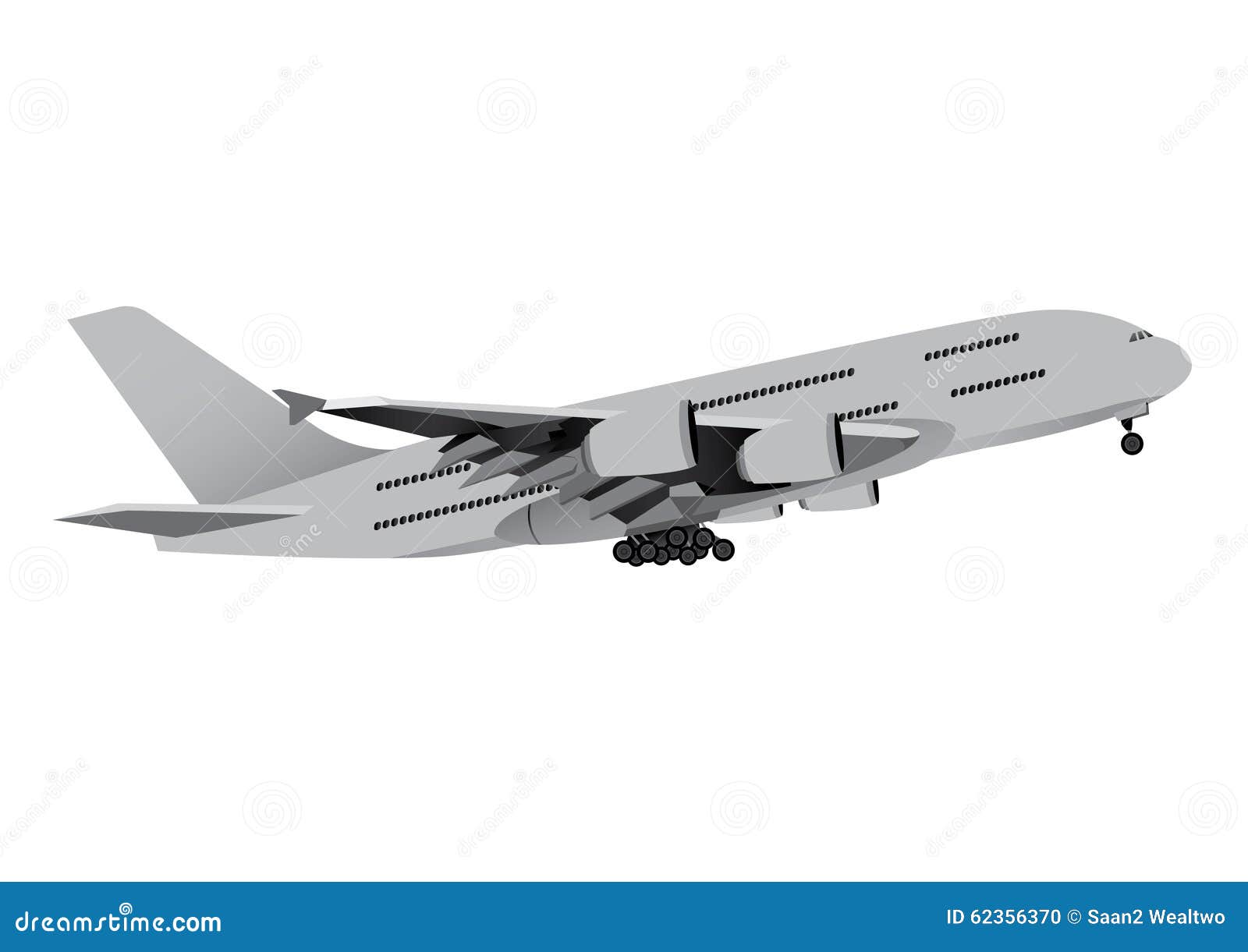 Commercial Aircraft stock vector. Illustration of airbus - 62356370