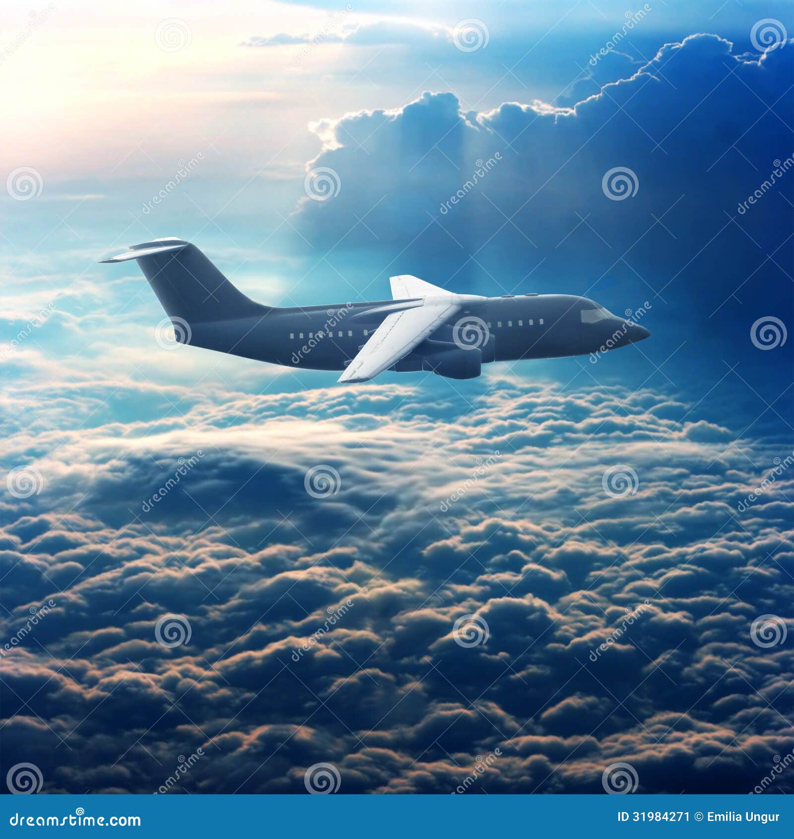 Commercial airplane stock image. Image of side, aviation - 31984271