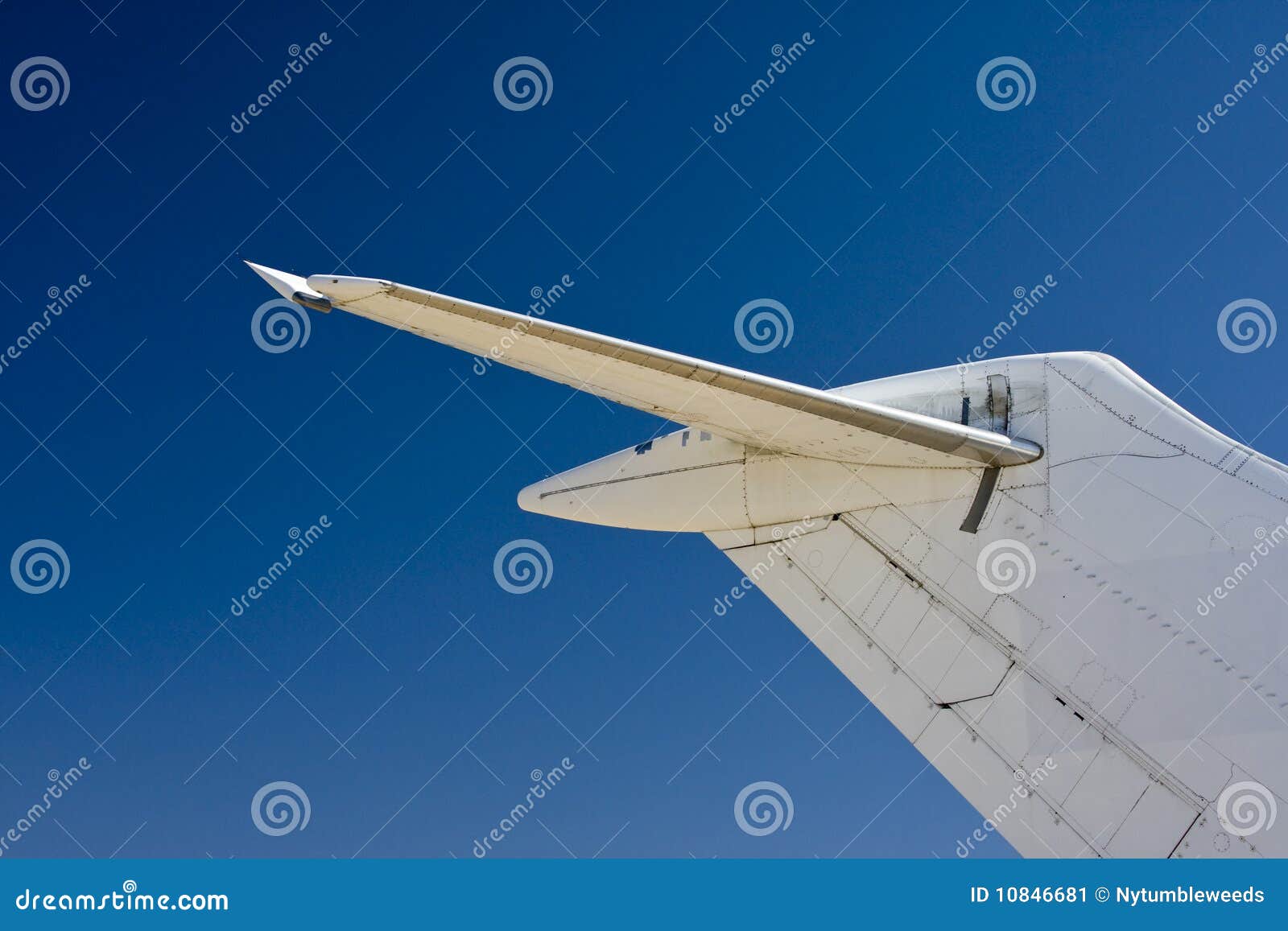 Commercial airplane tail stock image. Image of profile - 10846681