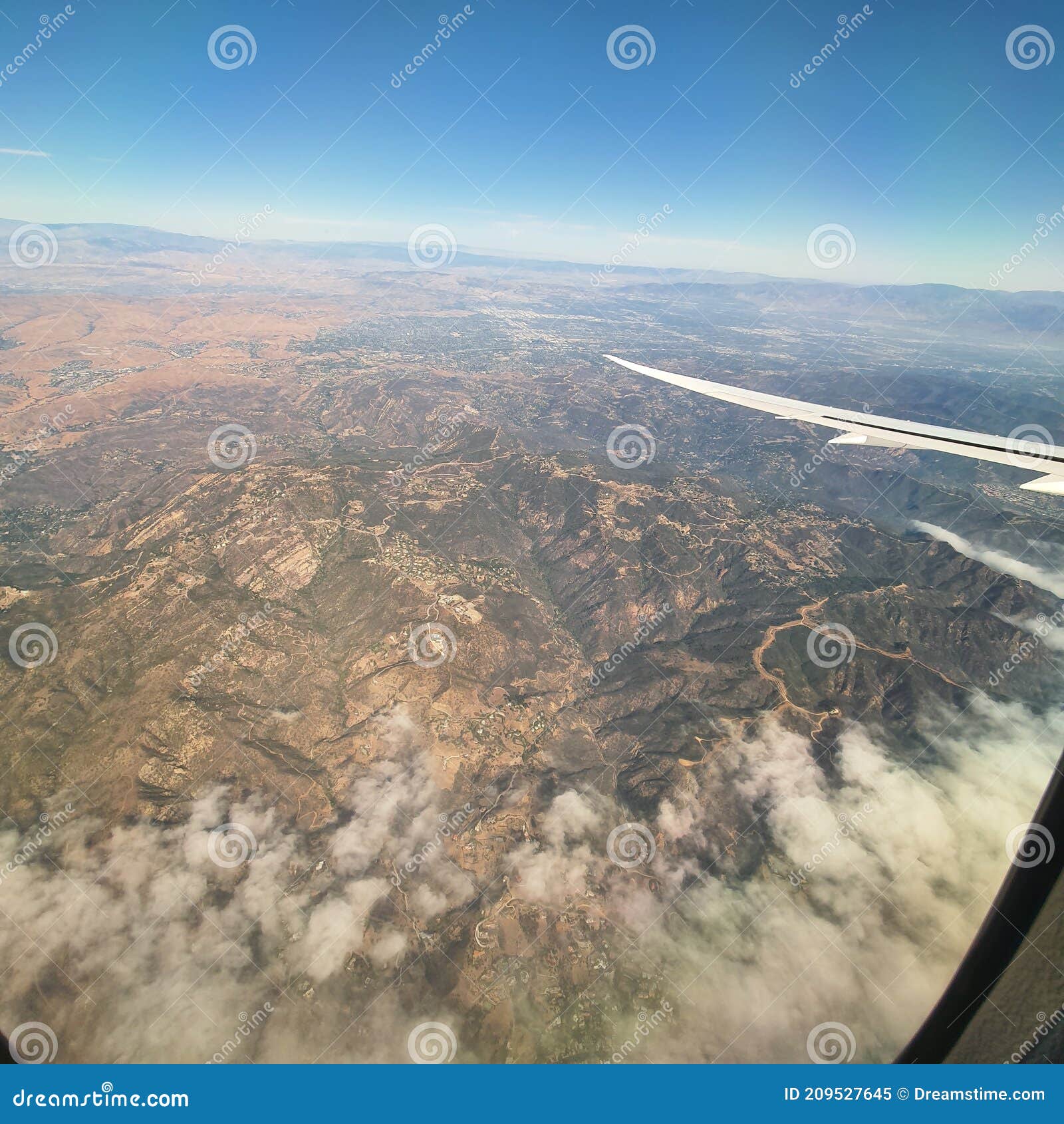 Commercial Airplane Windows View Stock Image - Image of windows, view ...
