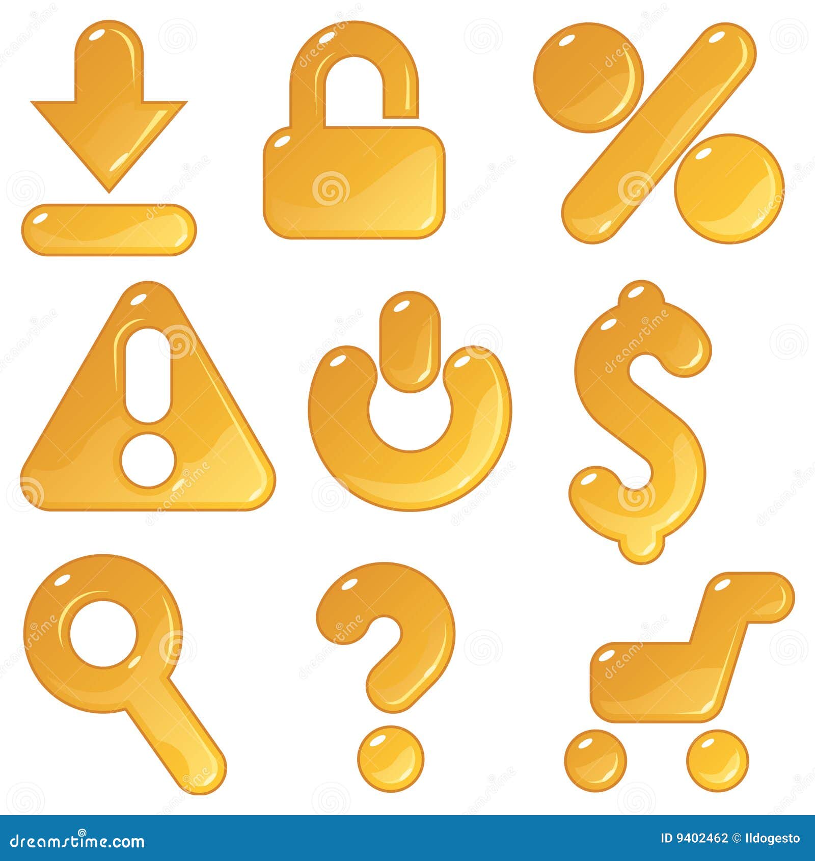 Commercial amber icons stock vector. Illustration of business - 9402462