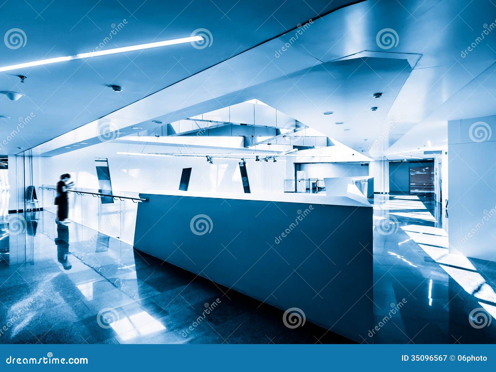 Commercial Building aisle stock image. Image of high - 35096567