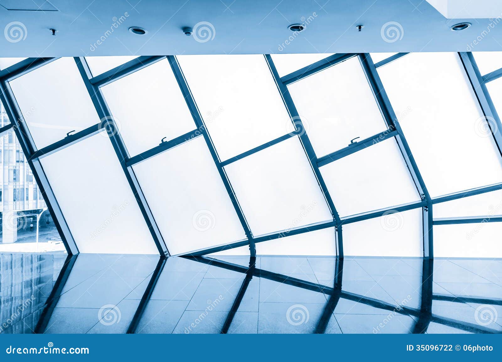 Commercial Building aisle stock photo. Image of ceiling - 35096722