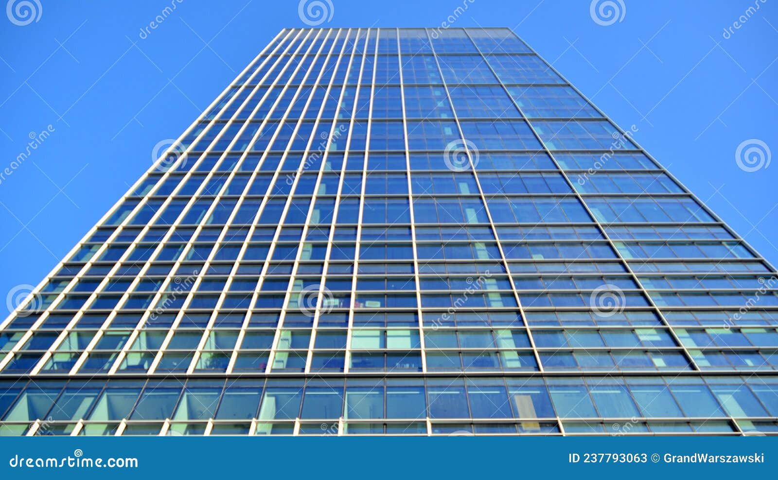 Commercial Building Close Up in Blue Tone. Stock Image - Image of ...