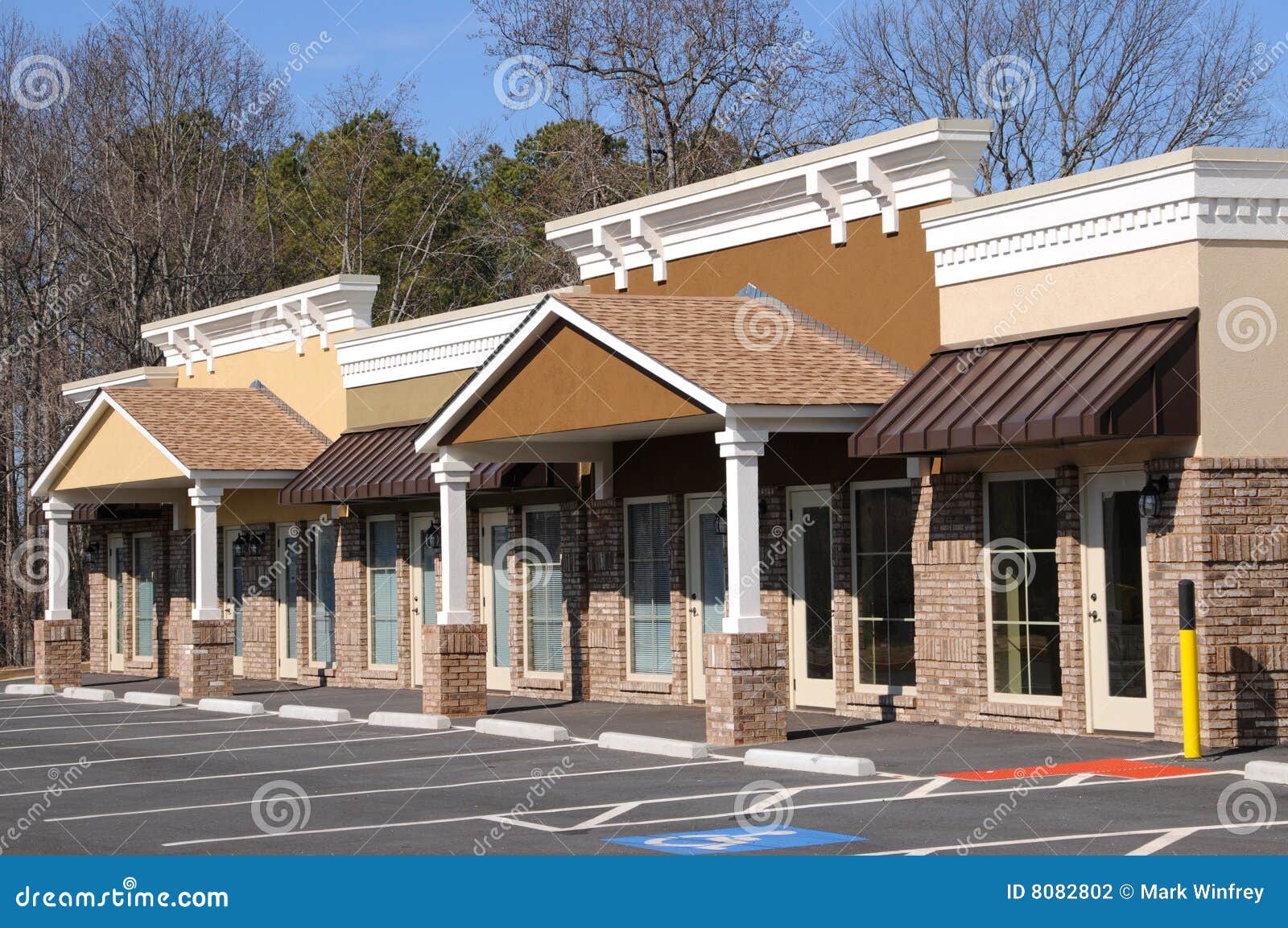 Commercial Building with Office and Retail Space Stock Photo - Image of ...